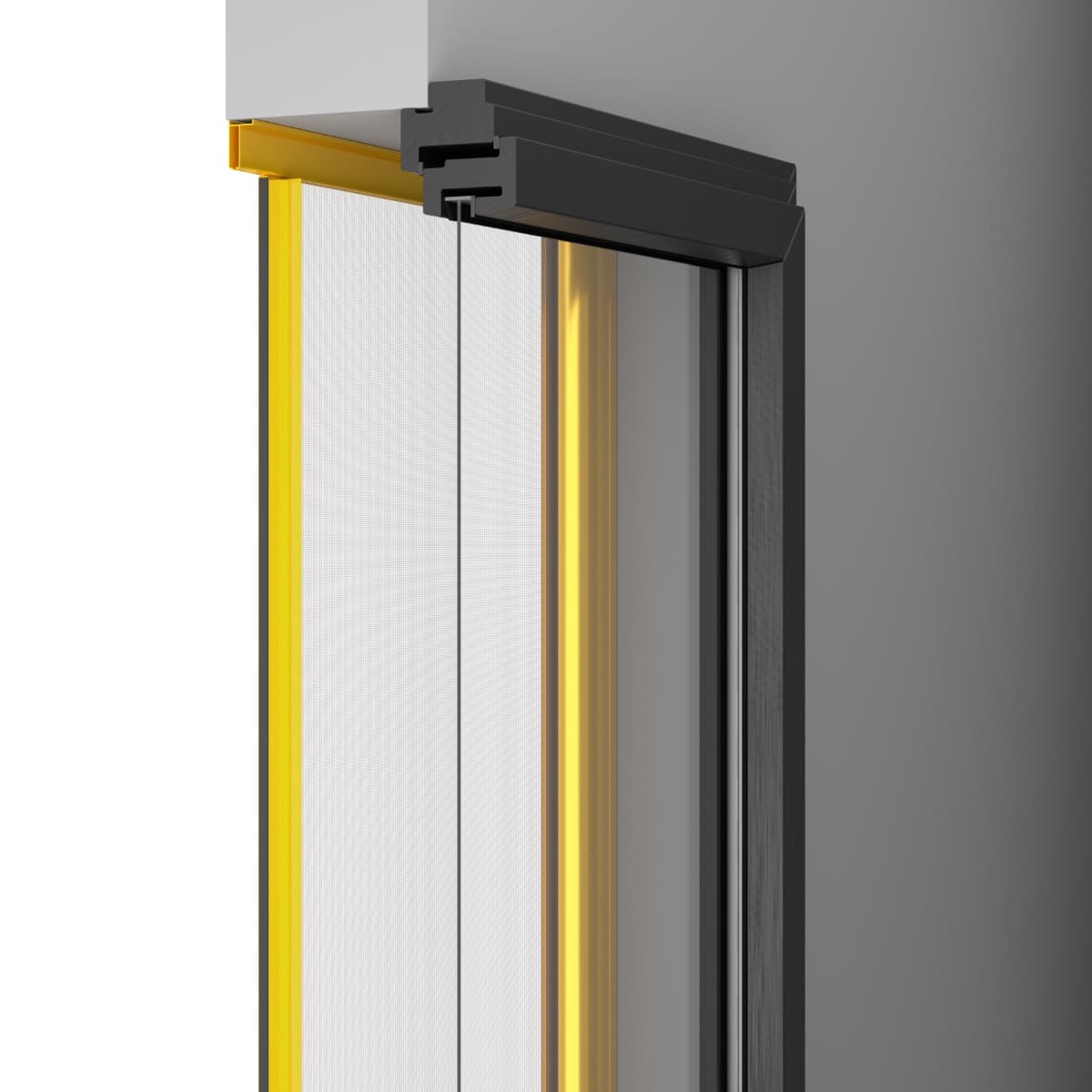 Roll-up fly screen for door with magnetic closure - Silver 03 | NoFlyStore