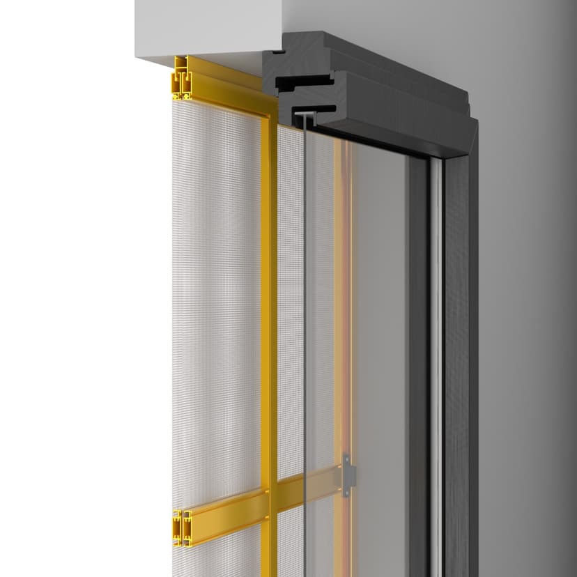 Sliding fly screen for windows - Gold 02 | NoFlyStore
