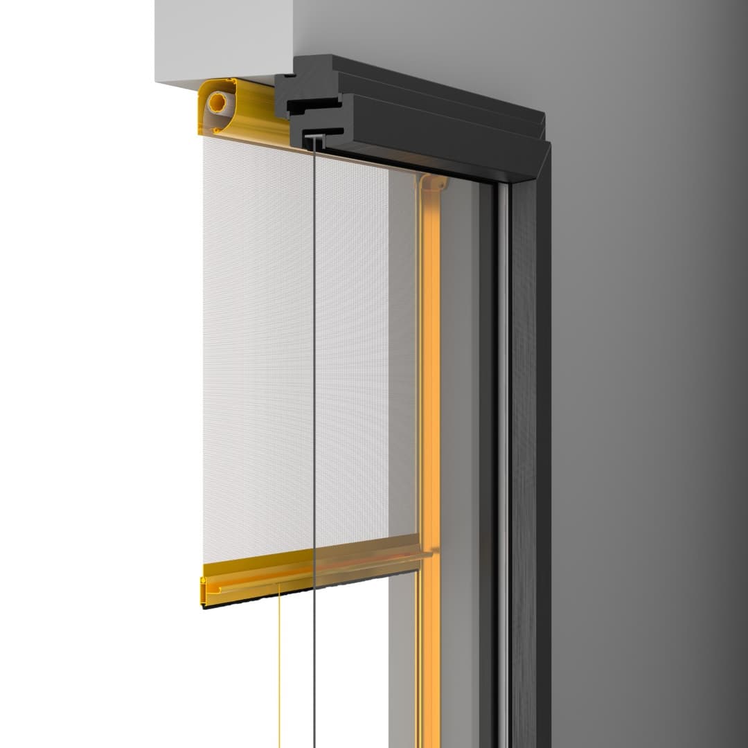 Roll-up fly screen for windows - Silver 01 | NoFlyStore